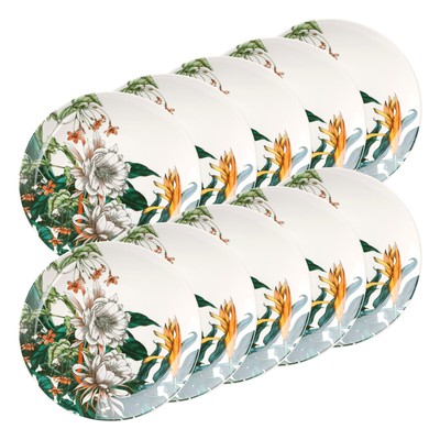 10er Set Maxwell & Williams II0089 Teller 19 cm NIGHT GARDEN Blumen ...