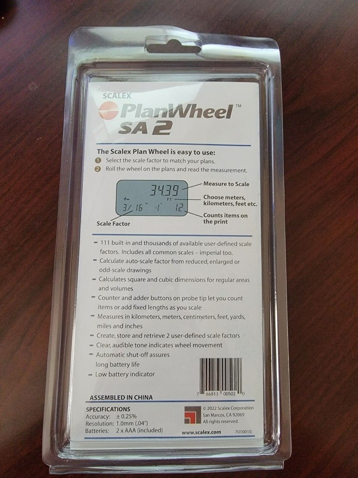 Scalex PlanWheel SA2 Digital Distance Measurer New Blueprints and Plans ...