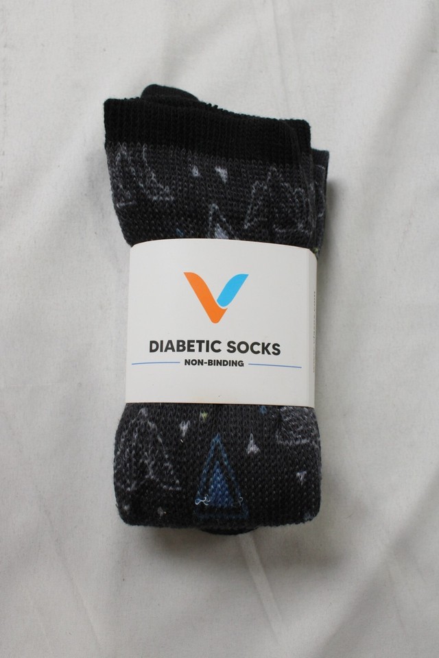 Viasox Unisex Diabetic Non-Binding Socks Assorted Colors/Sizes/Styles ...