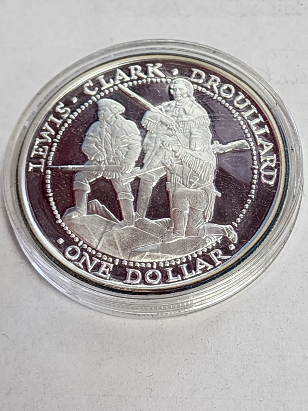 2003 Sovereign Shawnee Tribe $1 1oz Silver Lewis/Clark/Drouillard Coin ...