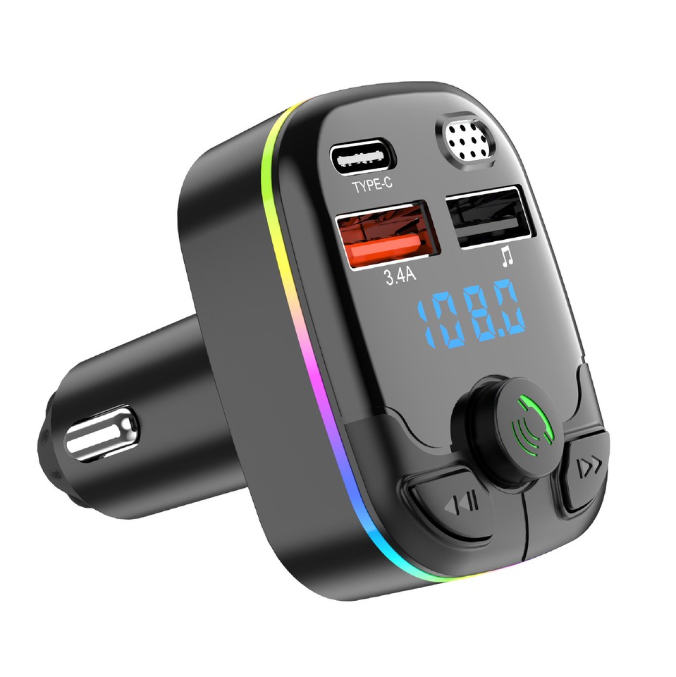 Car Cigarette Lighter Bluetooth Calling FM Radio Transmitter PD Fast ...