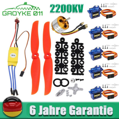 RC 2200KV Brushless Motor 2212-6T+ 30A ESC + SG90 Servo +Halterung Rc ...