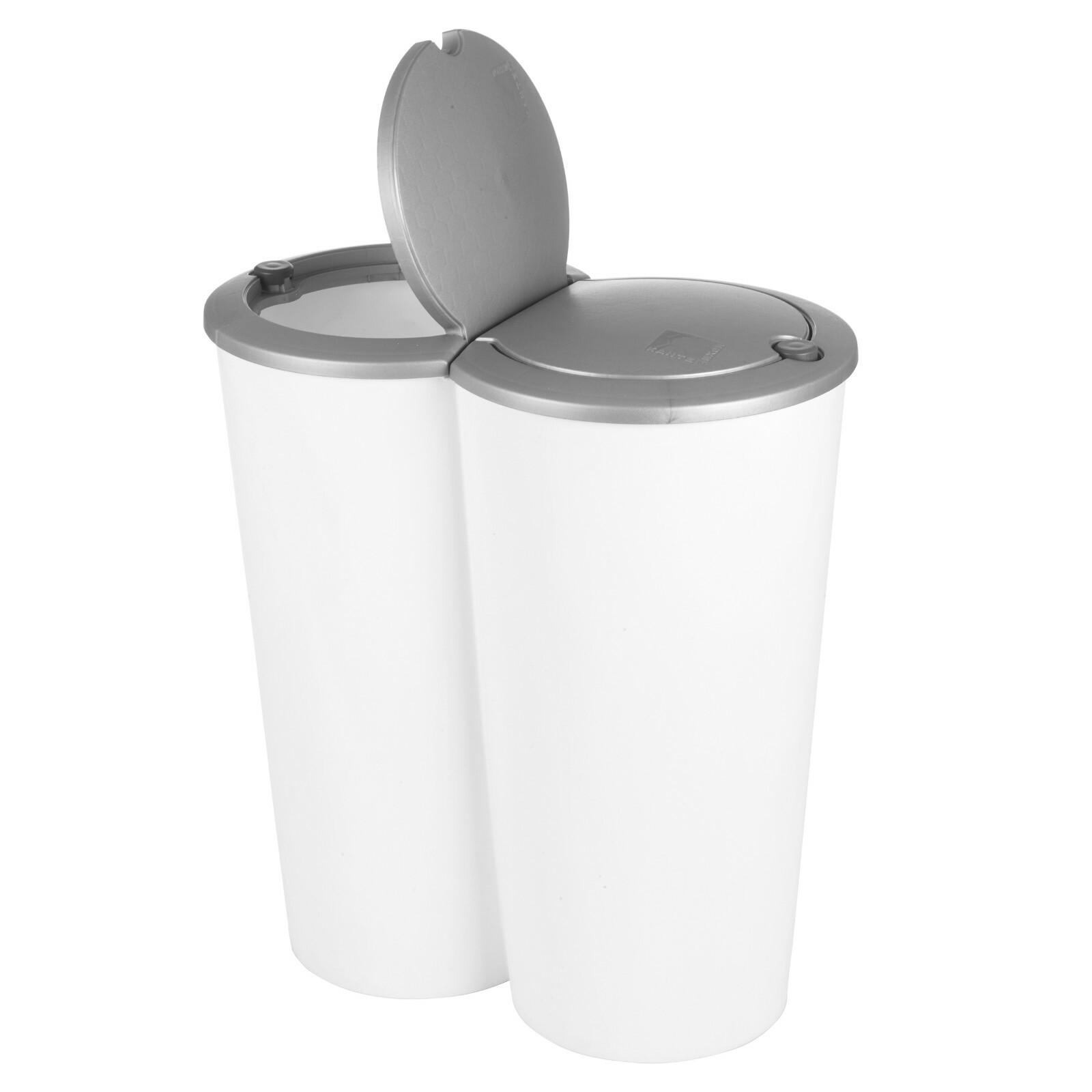 Circular Double Recycling Waste Bin Duo Rubbish Plastic Disposal 2 x 25 ...