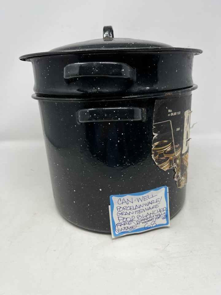 1980’s RARE Can-Well Graniteware Blancher/Strainer/Stock Pot/Steamer ...