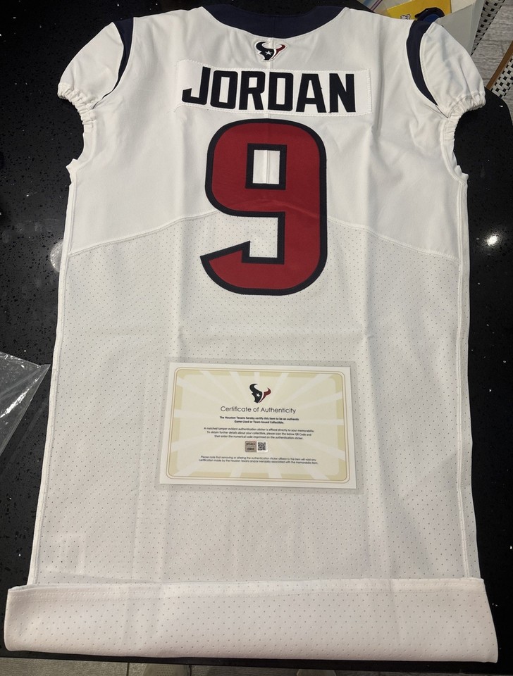 2021 Brevin Jordan Houston Texans Team Issued Game Football Jersey Away ...