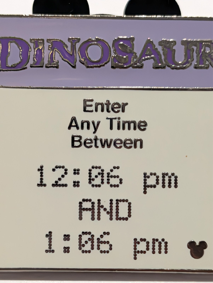 Disney World - Hidden Mickey - FastPass Fast Pass Dinosaur Pin | eBay