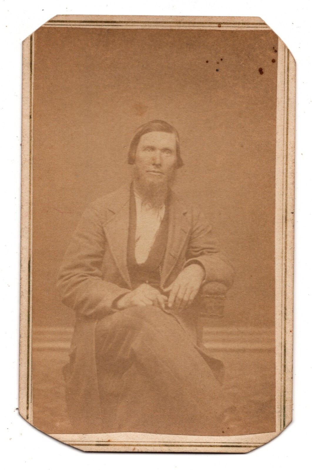 Antique CDV Circa 1860s R. D. Newton Bearded Man Albert R. Gere ...