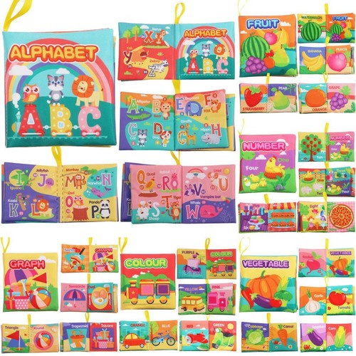 Early Educational Baby Soft Cloth Book Vibrant Colors And Different ...