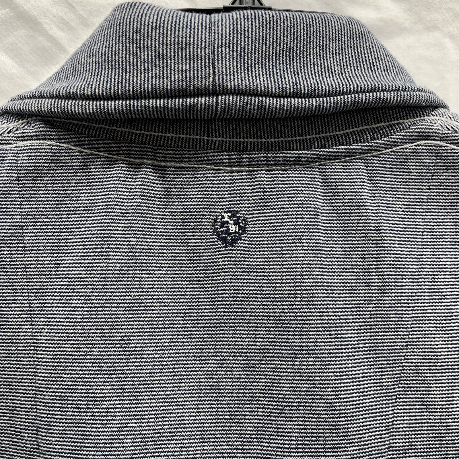 Xios Collared Jacket Mens sz Small Navy Vintage Inspired Garment | eBay