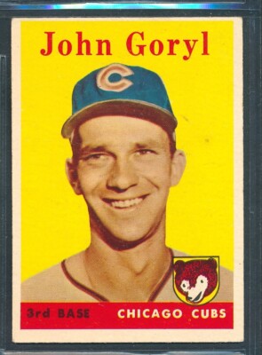 1958 Topps #384: JOHN GORYL Rookie RC Chicago Cubs ~ EX to EX+ | eBay