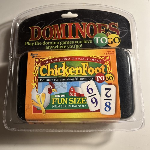 New/Sealed Chicken Foot Double 9 Dominoes Puremco Fun Size To Go Travel ...