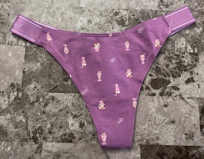 VICTORIA'S SECRET PINK PURPLE ICE CREAM MILKSHAKE THICK SIDE STRAP ...