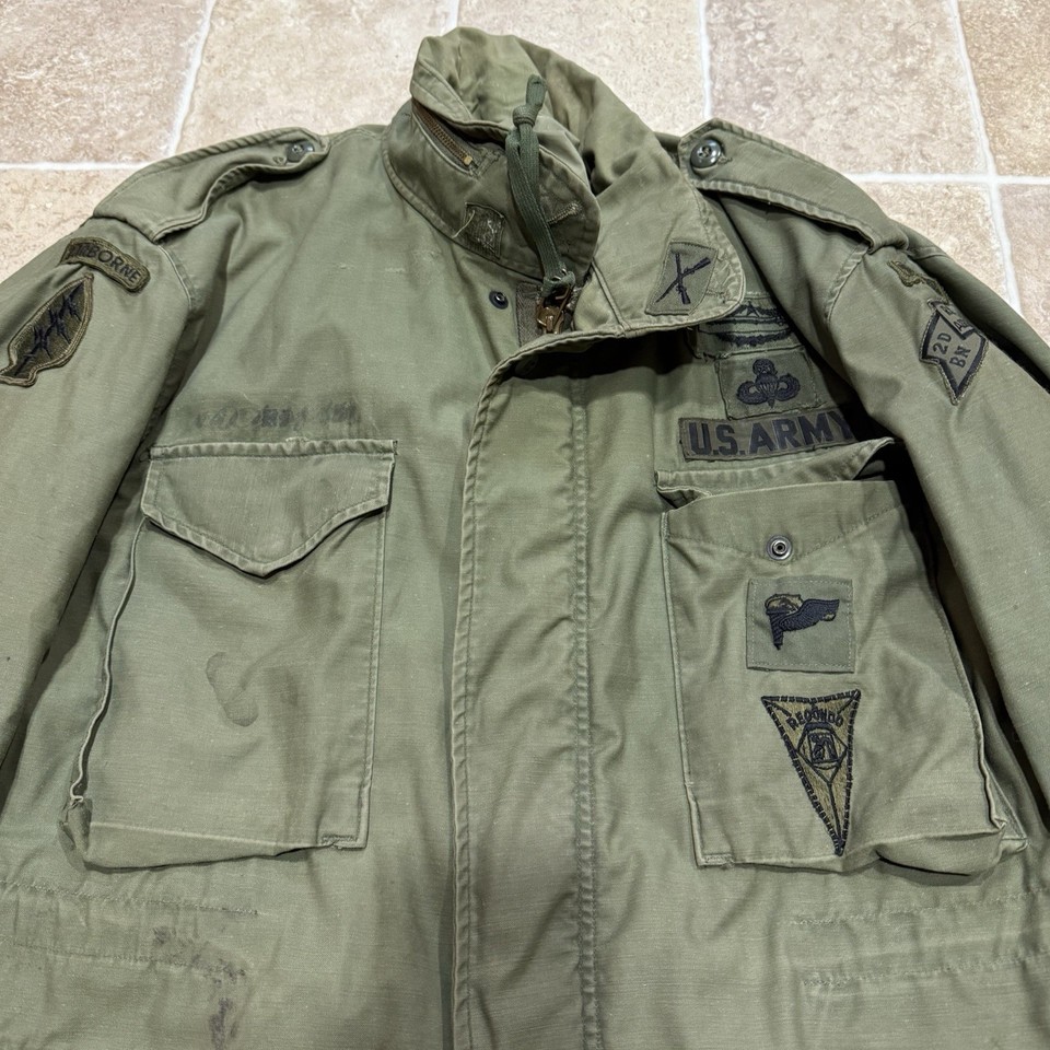 US Army M65 Cold Weather Field Jacket Mens Medium Short OG-107 Olive ...
