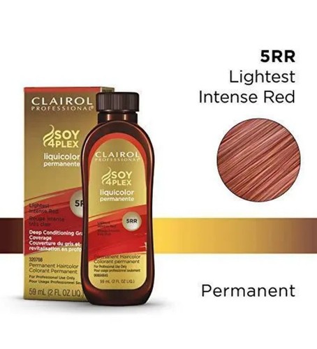 Clairol Professional Permanent Liquicolor for Dark Hair Color, 5RR ...