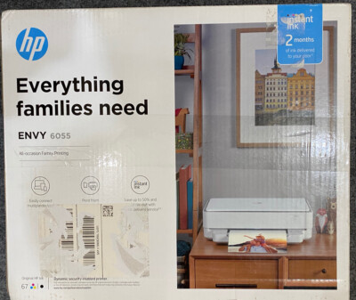HP ENVY 6055 Thermal Inkjet All-In-One Printer - White (Brand New ...