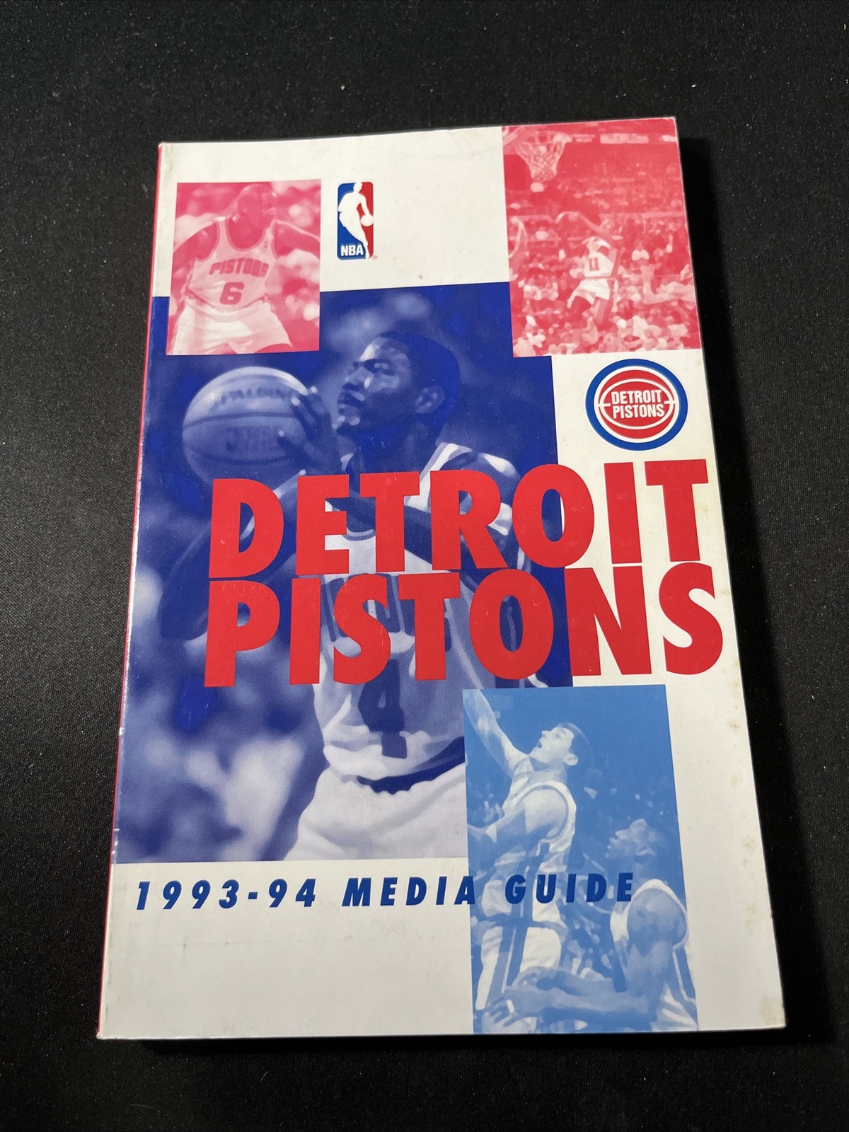 1993-94 DETROIT PISTONS - NBA Media Guide - Isiah Thomas - Joe Dumas | eBay