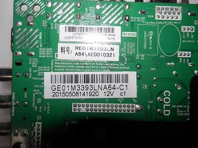 RCA LED32G30RQ Main Board GE01M3393LNA64-C1 | eBay