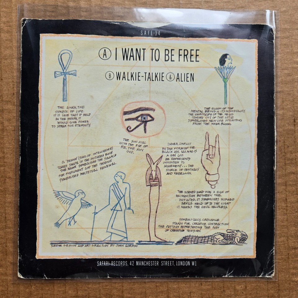 TOYAH I Want To Be Free UK Import SYNTH POP 45 7" Vinyl Record | eBay