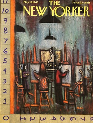 1963 NEW YORKER VINTAGE COVER KRAUS PAINT ART NUDE CLASS NYK47 | eBay