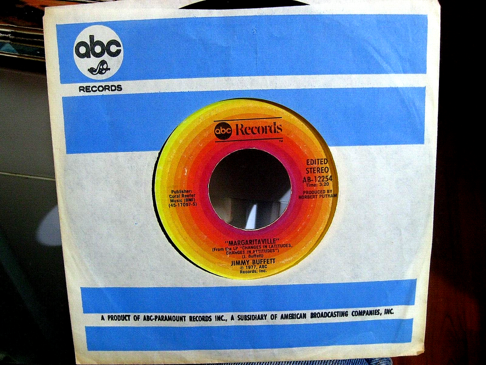 Jimmy Buffett 45 Margaritaville / Miss You So Badly VG+ Vinyl ABC ...