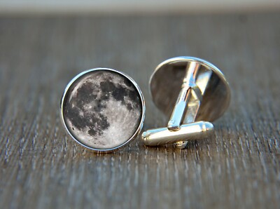 Moon Cufflinks Full Moon Cufflinks Moon Jewelry Celestial Cufflinks ...