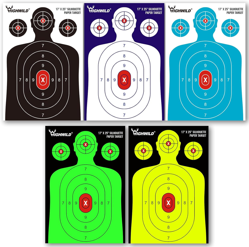 Shooting Range Silhouette Paper Target - 17X25 Inches | eBay
