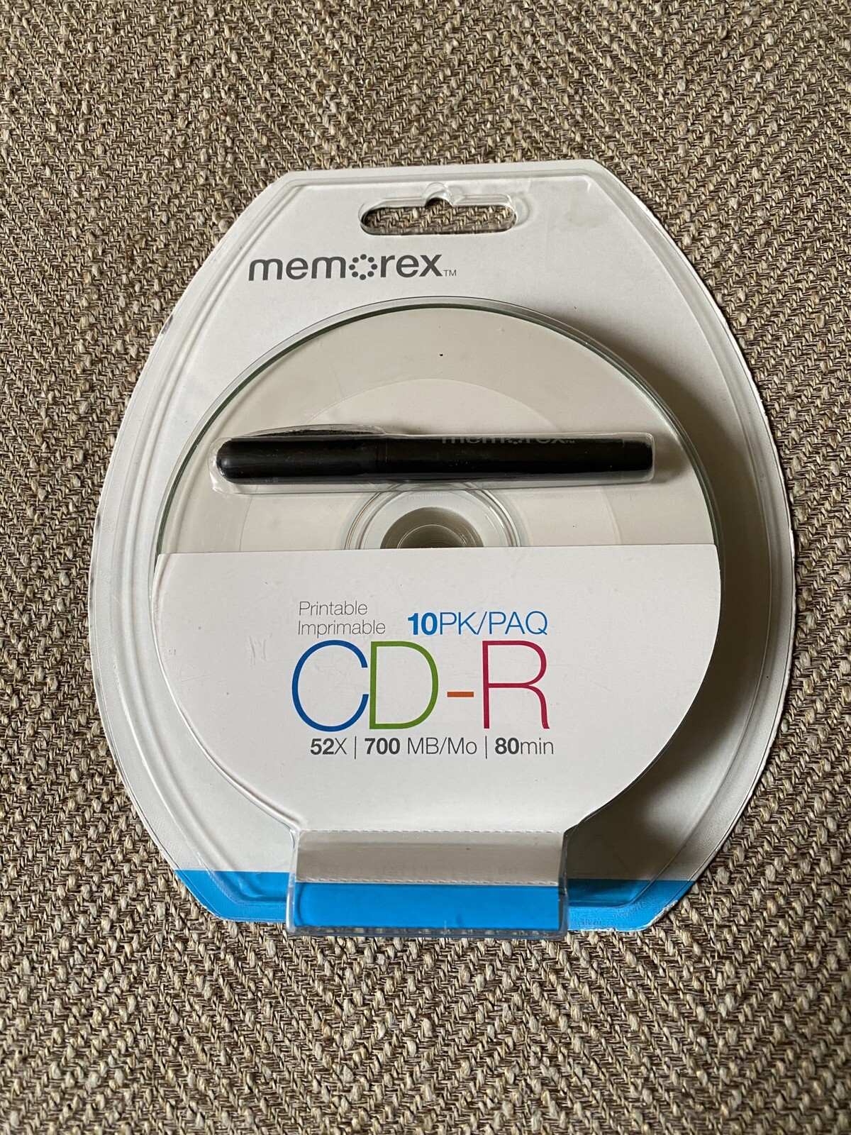 Memorex 10 Pack CD-R 52X 700MB 80 Min Sealed with Bonus CD Marker Brand ...