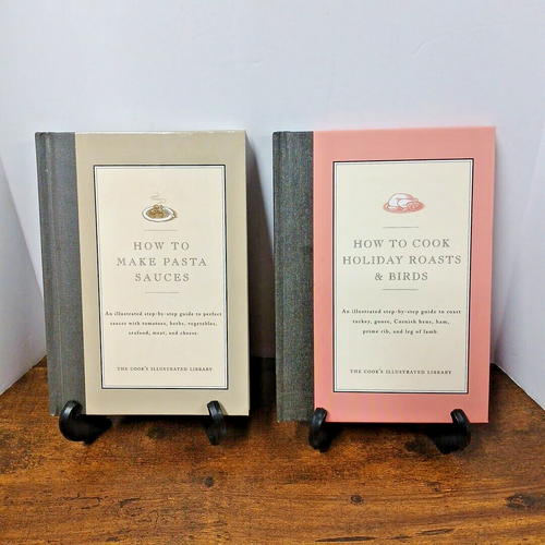 Lot of 2 Cook's Illustrated Library Cookbooks, Pasta Sauces & Holiday ...