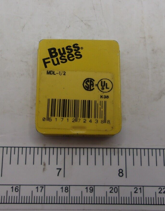 (PACK OF 5) Bussman MDL-1/2, Buss Fuses 0.5A 115V, 2175A | eBay