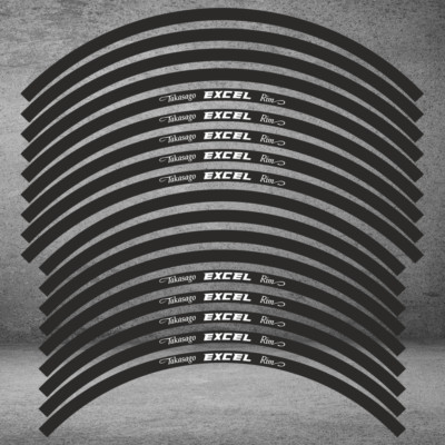 Excel Rim Decals Graphics Stickers (2) | Vinyl | Glossy | Black ...