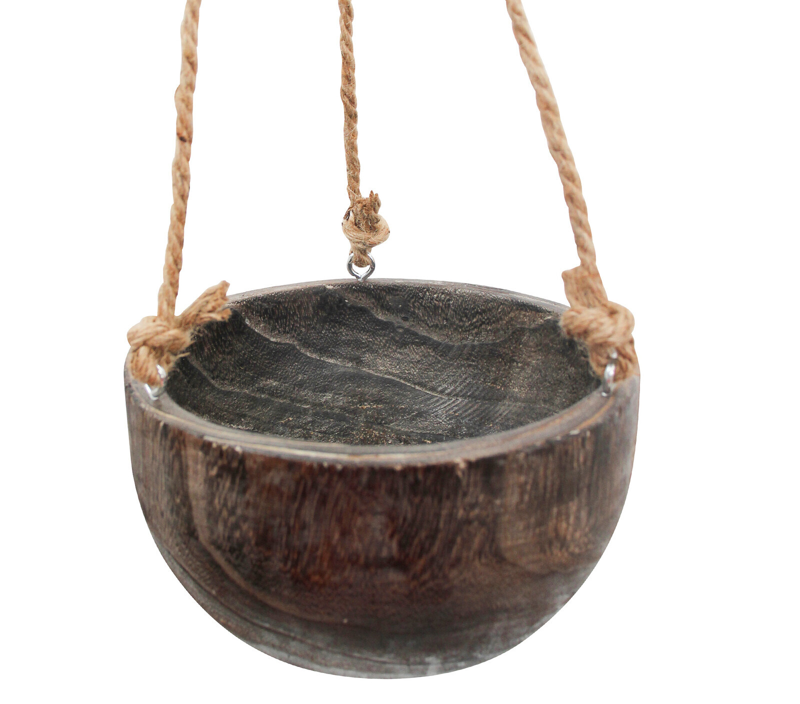 RUSTIC WOOD Hanging Planter Bowl BRAND NEW | eBay Australia