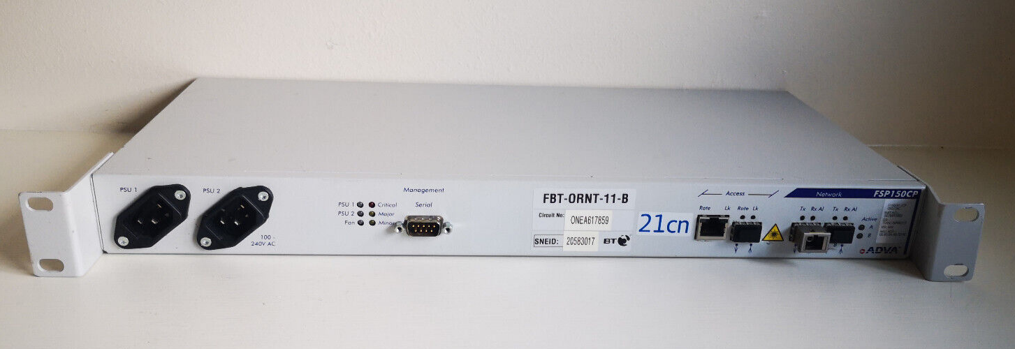 ADVA Fbt-ornt-11-b Fsp150cp Optical Network Solution Switch for sale ...