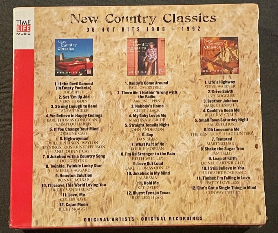 TIME LIFE --NEW COUNTRY CLASSICS HOT HITS 1986-1992- V/A - 3 CD BOX SET ...