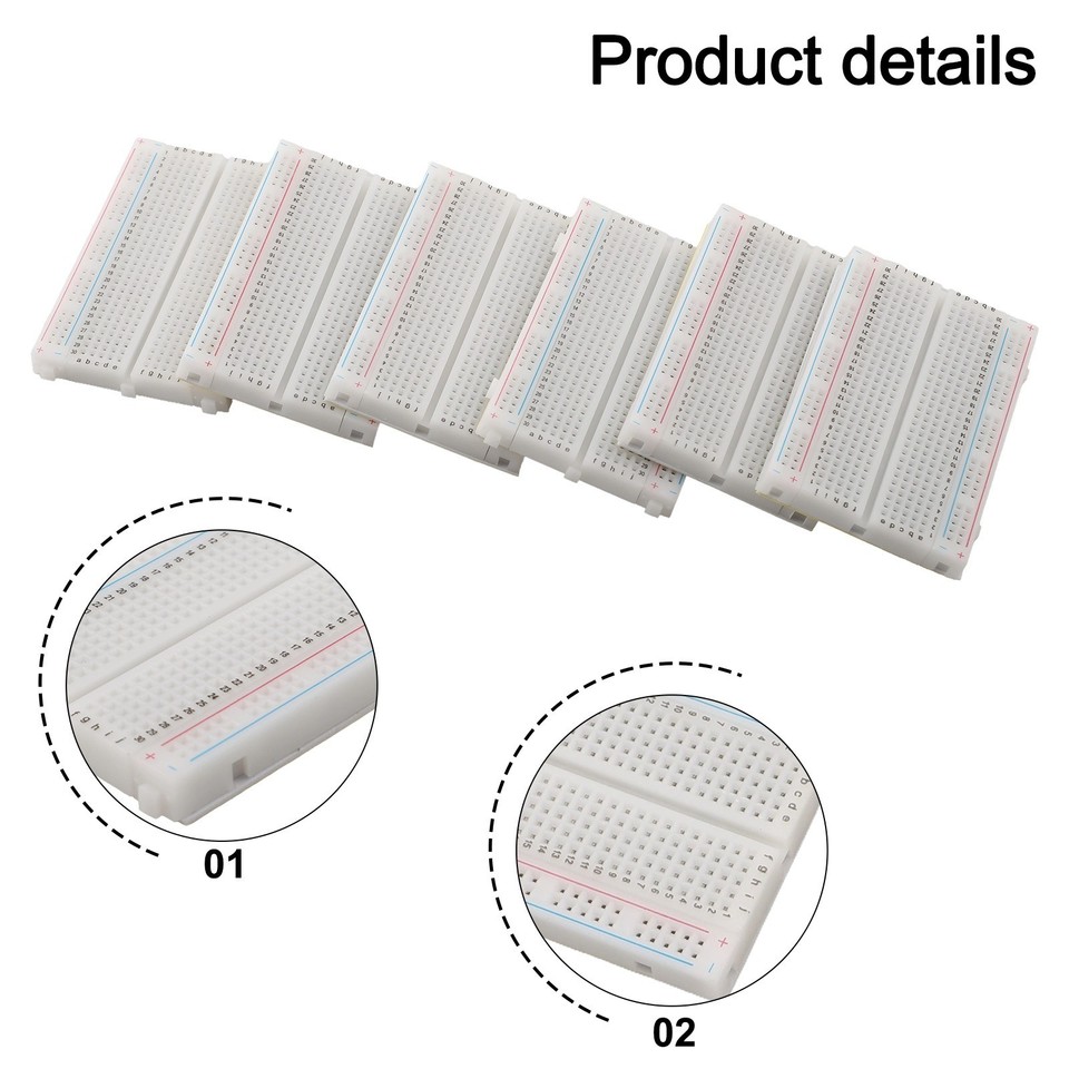 6pcs Solderless Breadboard Kit for PCB Prototyping and Circuit Building ...