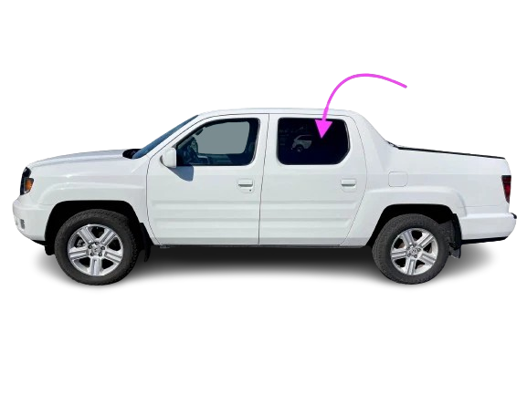 Fits: 2006-2014 Honda Ridgeline 4D Crew Cab Rear Left Side Door Window ...