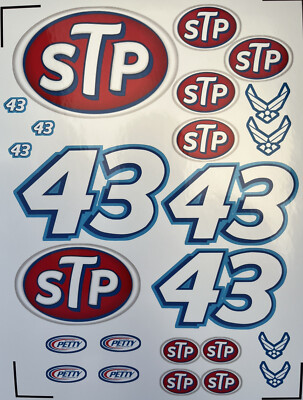 1/10 Scale R/C Racing Vinyl Decal/Sticker Sheet W/ Sponsor Stickers STP ...