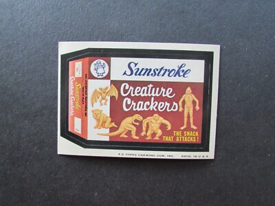 1974 Topps Wacky Packages 7th Series 7 Sticker Sunstroke Creature ...