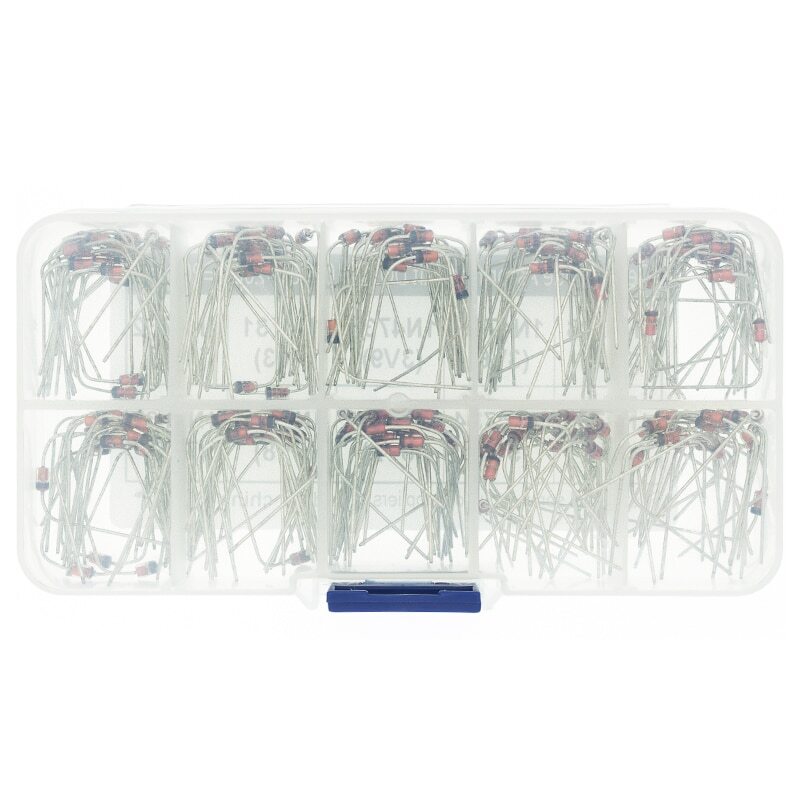 200pcs Zener Diode Assortment Kit + Box 3.3 3.6 3.9 4.3 4.7 5.1 5.6 6.2 ...
