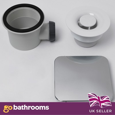 Evan Square Chrome Fast Flow Shower Tray Waste 90mm | eBay