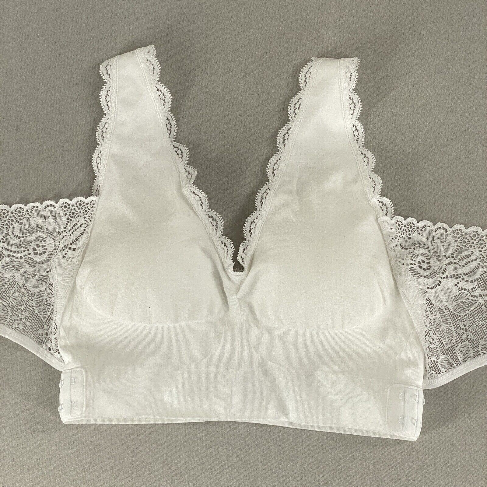 CaraMia Front Criss Cross Wrap Bra Sz M (32D&E, 34C&D, 36A,B&C) Padded ...