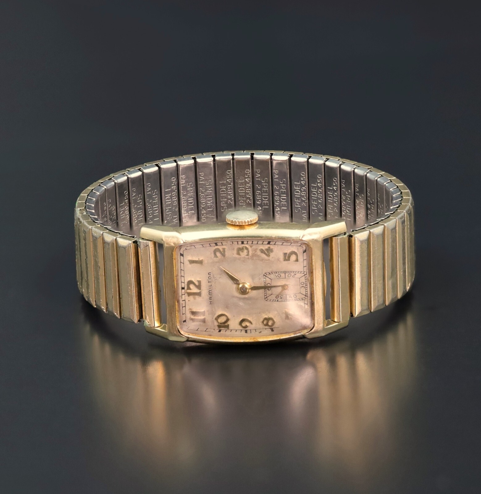 Vintage 1952 14K Gold Hamilton Masonic Stem Wind Wris… - Gem