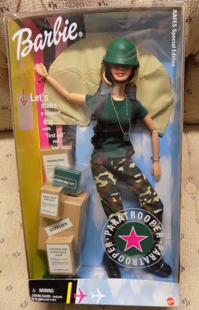 2000 Mattel AAFES Special Edition Paratrooper Barbie Doll NRFB 29474 ...