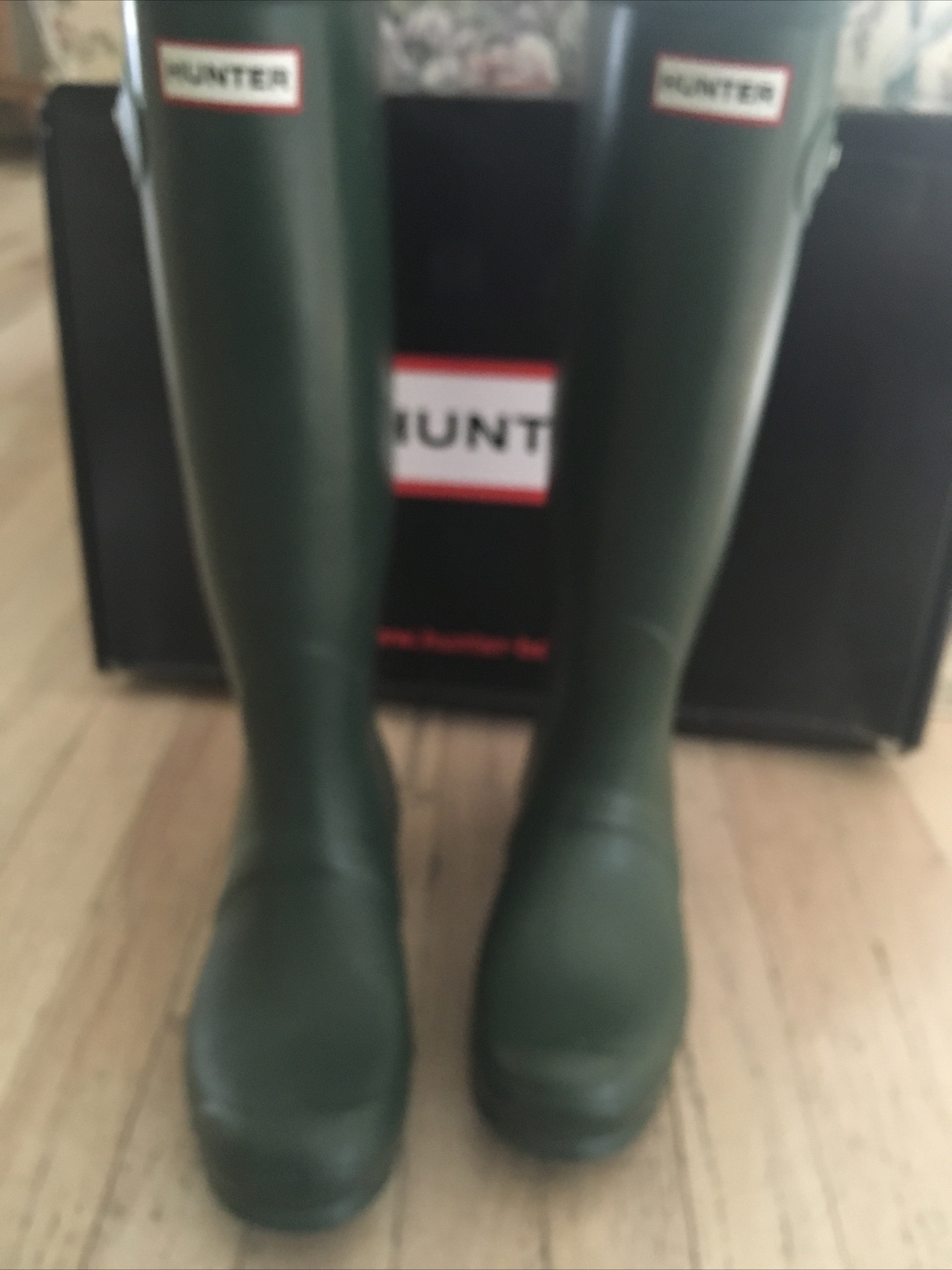 Hunter Women's Original Tall Rain Boots - Green Size 7 - Gem