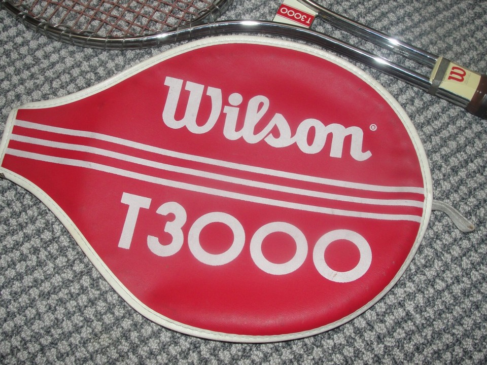 Vintage Wilson T3000 Metal Tennis Racket Red Trim with Red & White ...