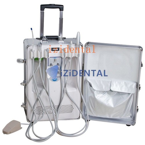 BEST Portable Dental Unit with Compressor Ultrasonic Scaler +Curing ...