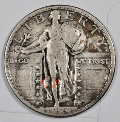 1924-s Standing Liberty Quarter. Clashed "E". VF-XF. 203817 | eBay