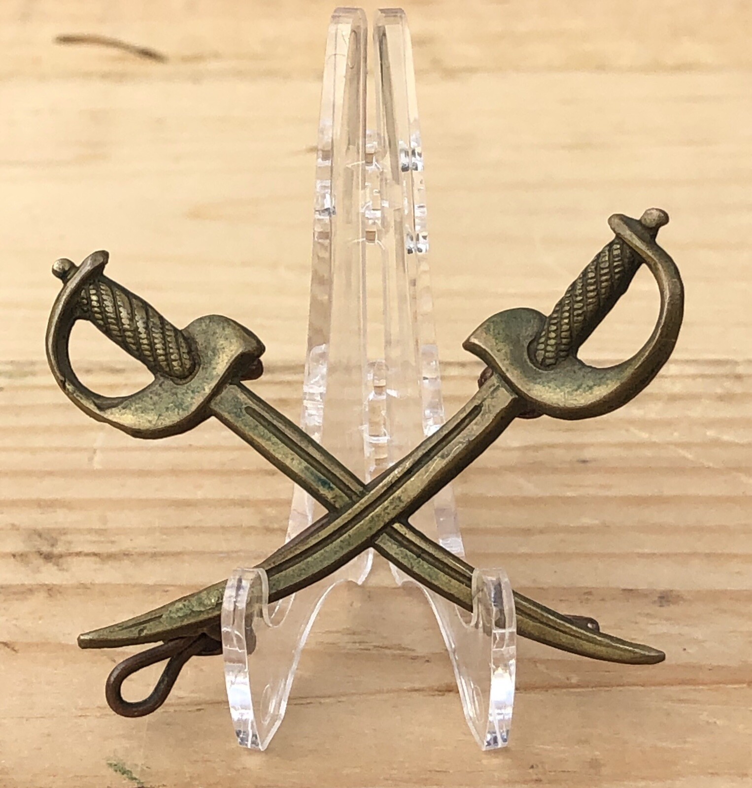 Original Antique WWI Canadian Cross Swords Cavalry Hat Cap Badge ...