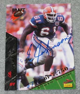 ELLIS JOHNSON 1995 Signature Rookies #42 Signed Autograph /7750 Card | eBay