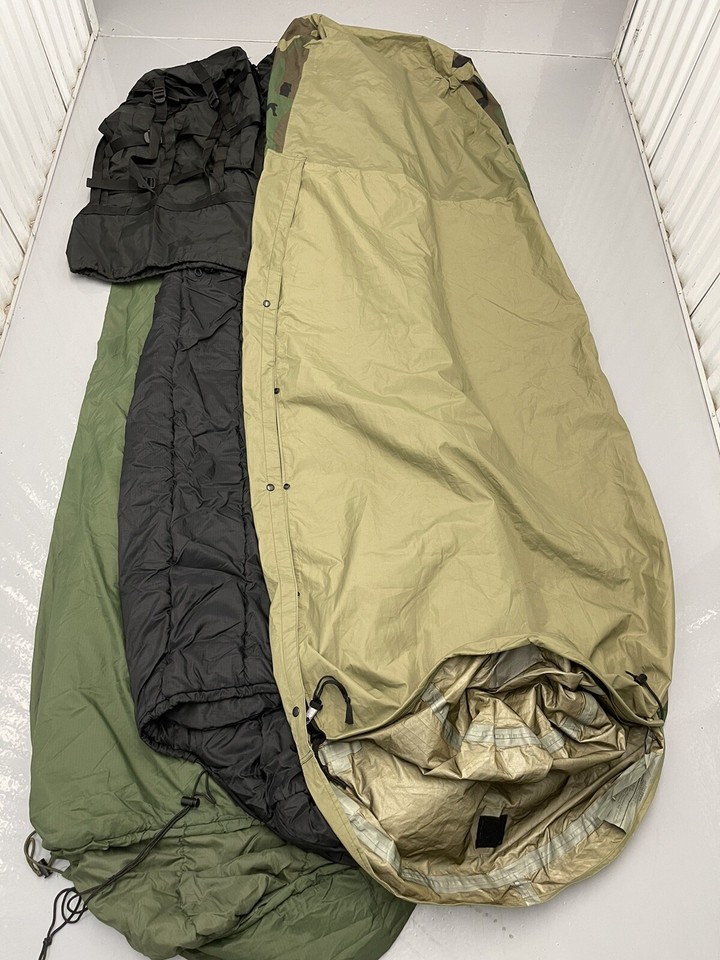 US Military 4 Piece Modular Sleeping Bag Sleep System MSS w/ Bivy ...