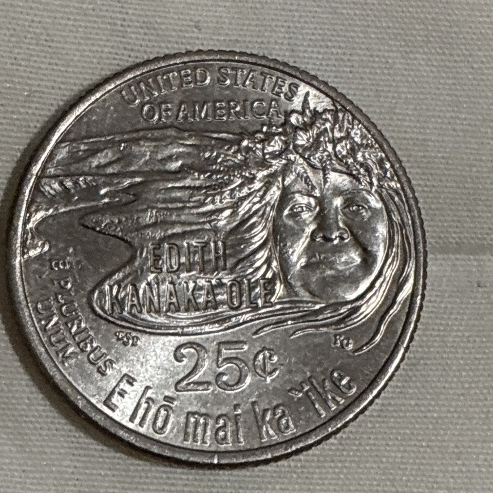 2023 D Edith Kanaka USA Quarter COIN “IN COD We Trust” Error Misprint ...